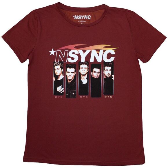 NSYNC | Tops | Nsync Womensladies Flame Logo Tshirt Red | Poshmark